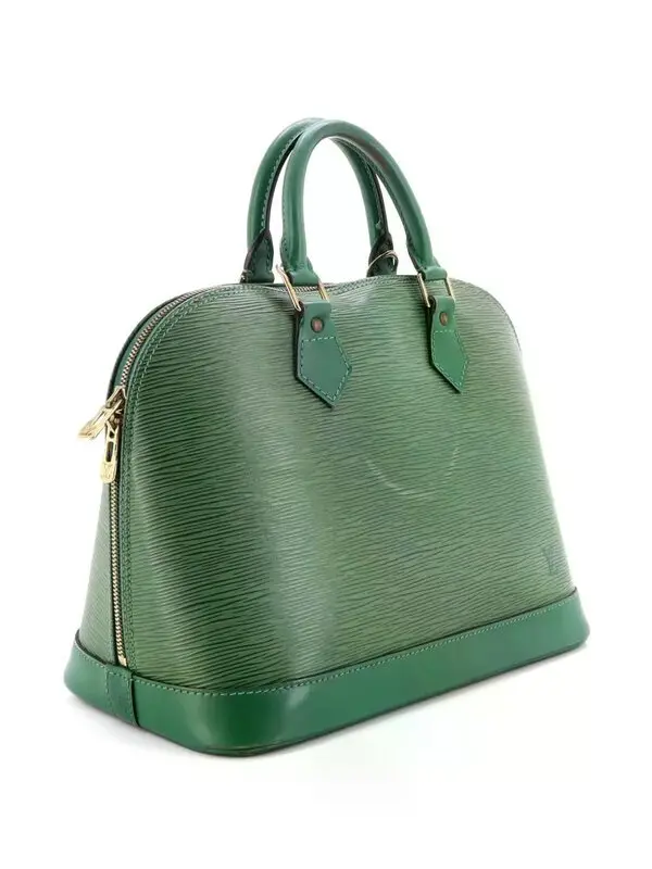 LOUIS VUITTON Vintage Alma Handbag Epi Leather Pm Satchel - Green