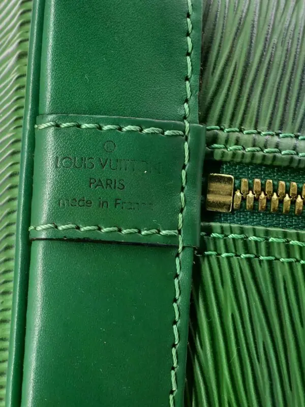 LOUIS VUITTON Vintage Alma Handbag Epi Leather Pm Satchel - Green