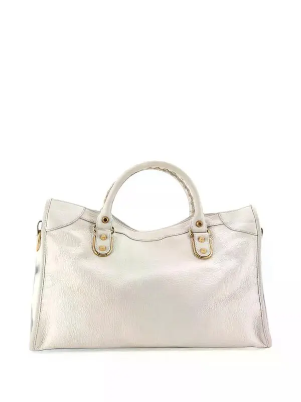 Balenciaga City Classic Metallic Edge Bag Leather Medium Satchel