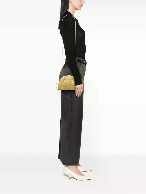 Bottega Veneta 2012-2026 Nappa Intrecciato The Mini Pouch Crossbody Bag - Yellow