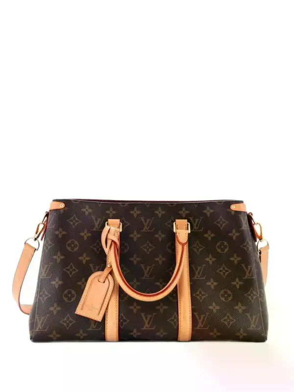 LOUIS VUITTON Soufflot Monogram Canvas With Leather Mm Tote Bag