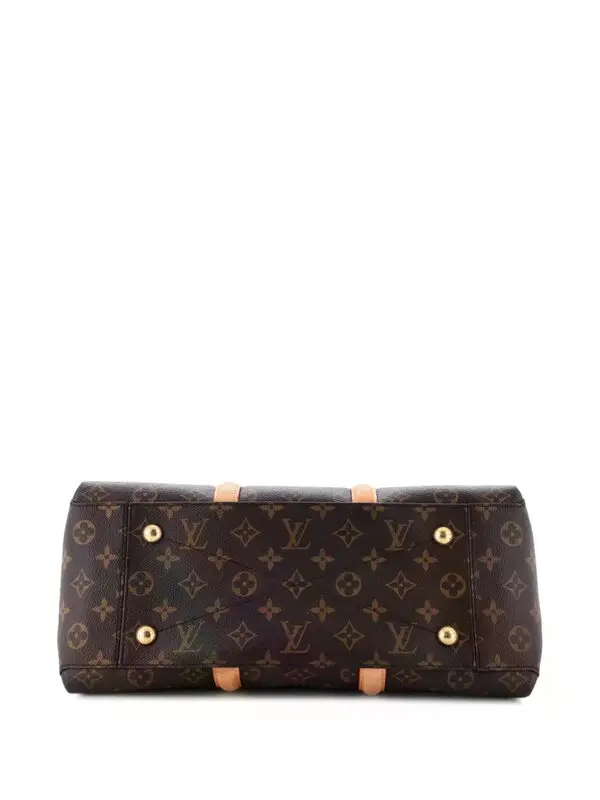 LOUIS VUITTON Soufflot Monogram Canvas With Leather Mm Tote Bag - Brown