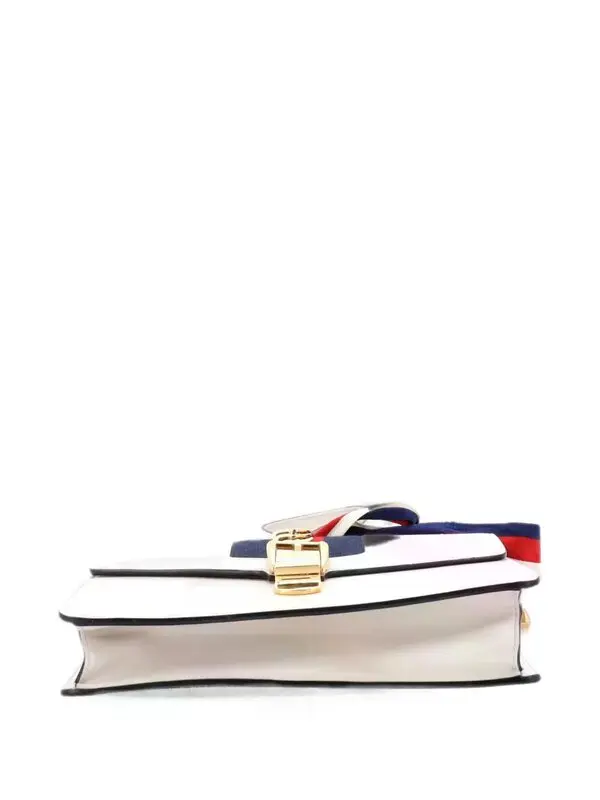 Gucci Sylvie Leather Small Shoulder Bag - White