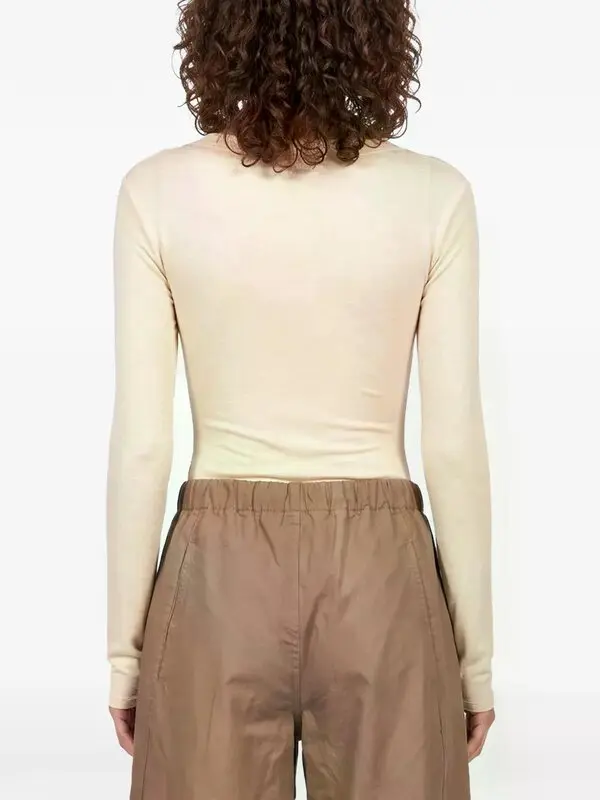 ENTIRE STUDIOS Scoop-neck Long-sleeve Bodysuit