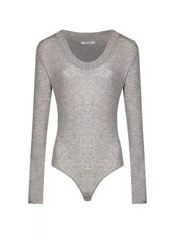 ENTIRE STUDIOS Scoop-neck Long-sleeve Bodysuit