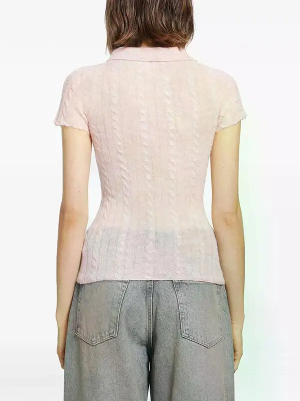 HAIKURE Laurie Cable-knit Polo Shirt
