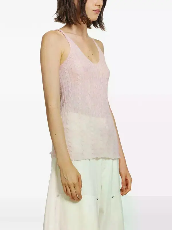 HAIKURE Lois Cable-knit Semi-sheer Tank Top