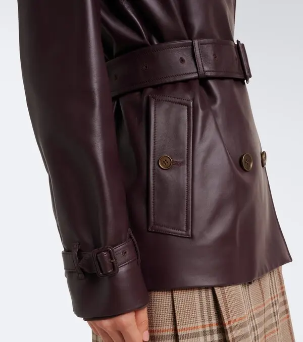 Burberry Leather Trench Coat