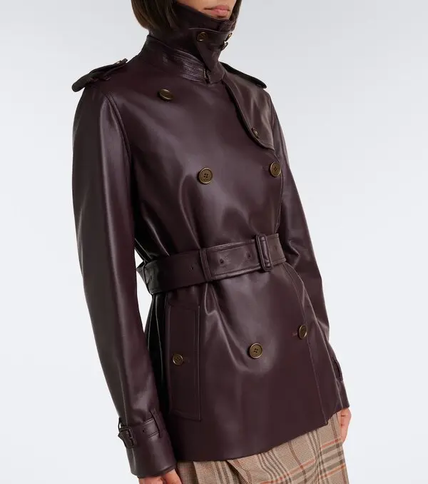 Burberry Leather Trench Coat