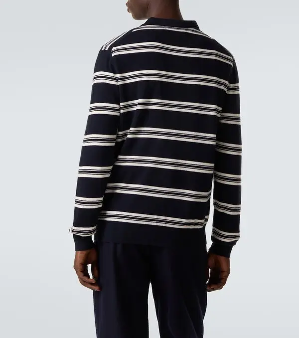 Arch4 Mr Swansea Striped Cashmere Polo Sweater