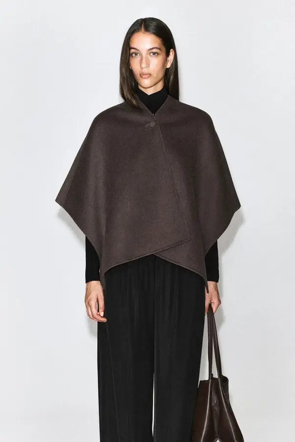Cos Double-faced Wool-blend Cape