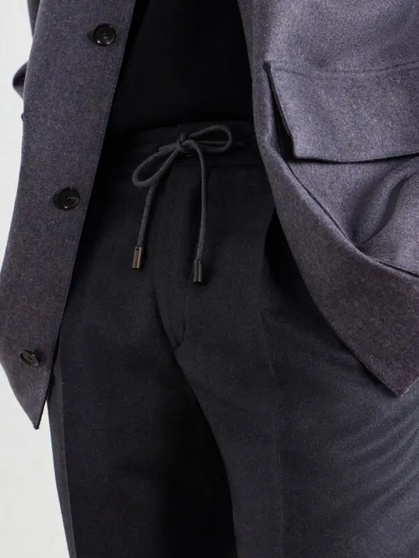 SLOWEAR Tapered Wool Drawstring Trousers