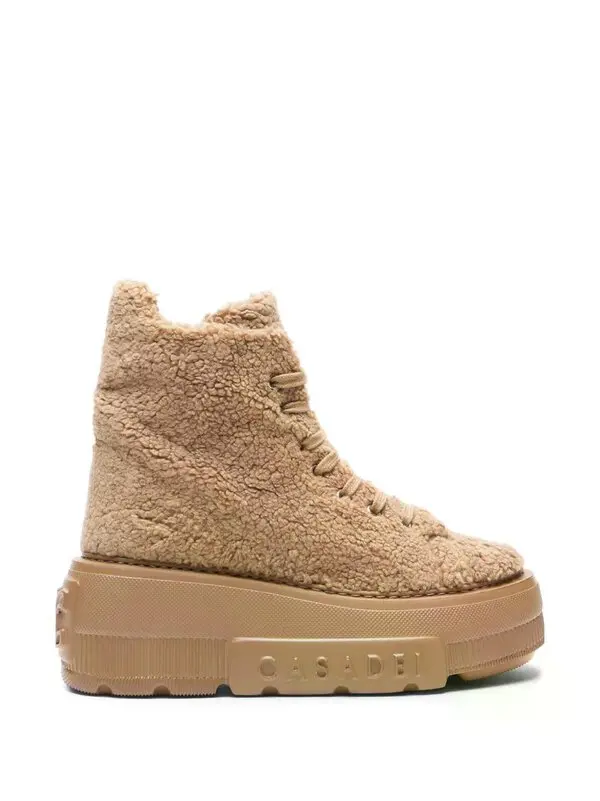 Casadei Faux-fur High-top Sneakers