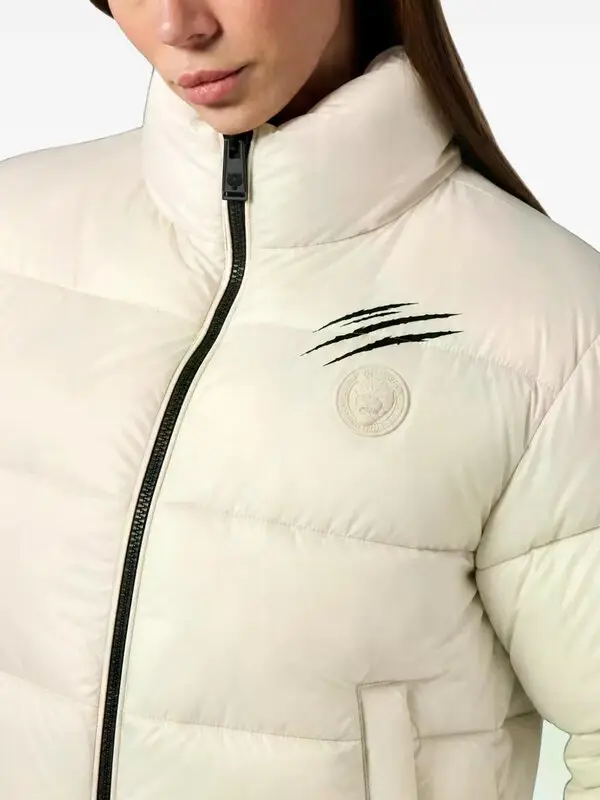 PLEIN SPORT Helsinki Logo-patch Puffer Jacket - Neutrals