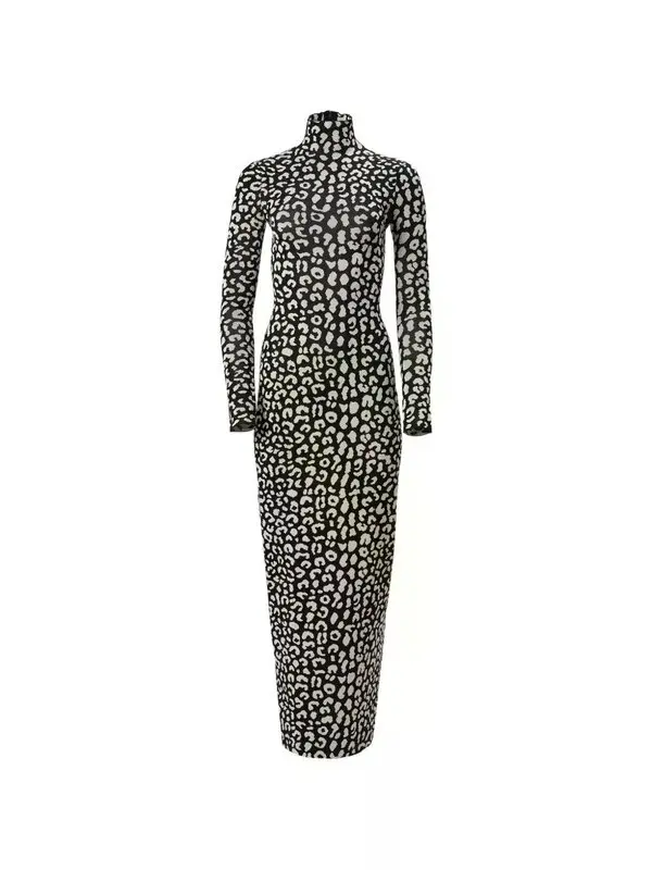 Carolina Herrera Leopard-patterned Jacquard Maxi Dress