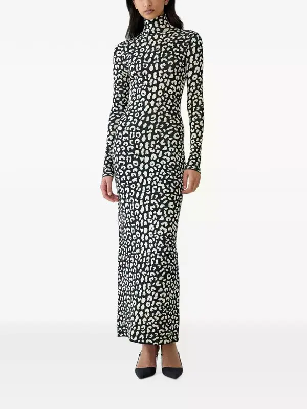 Carolina Herrera Leopard-patterned Jacquard Maxi Dress