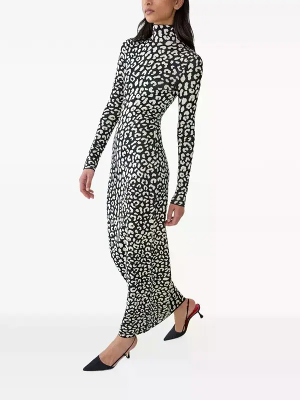 Carolina Herrera Leopard-patterned Jacquard Maxi Dress