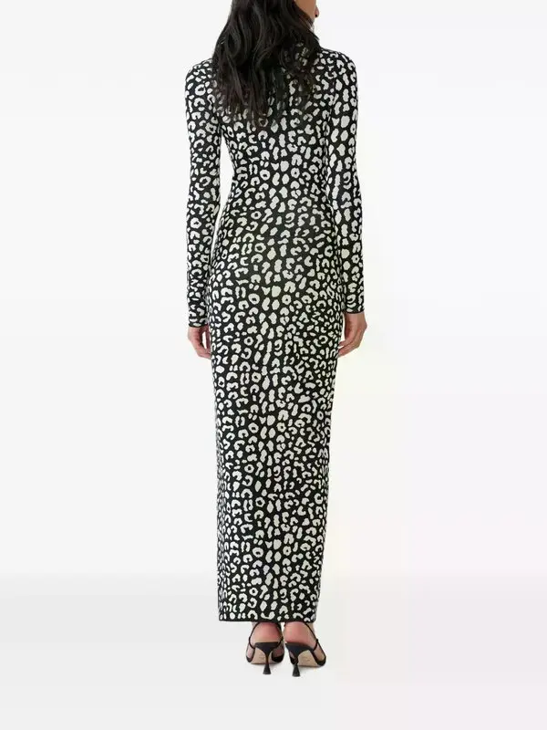 Carolina Herrera Leopard-patterned Jacquard Maxi Dress