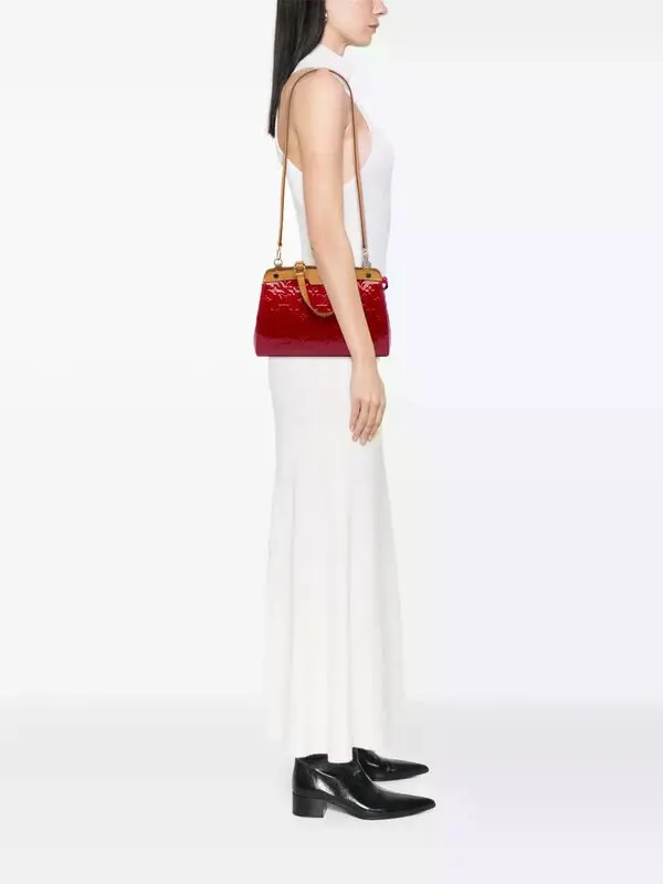LOUIS VUITTON 2008 Monogram Vernis Brea Pm Satchel - Red