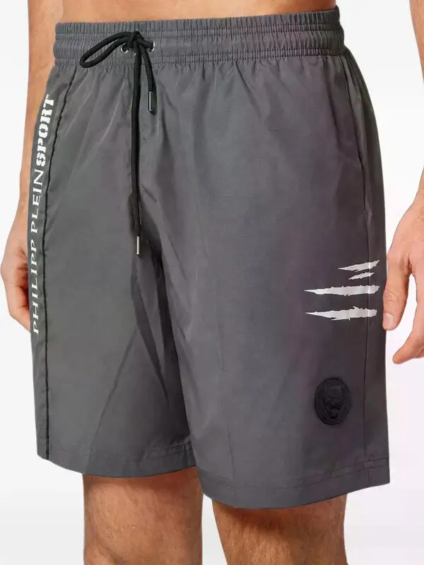PLEIN SPORT Logo-print Ripstop Swim Shorts