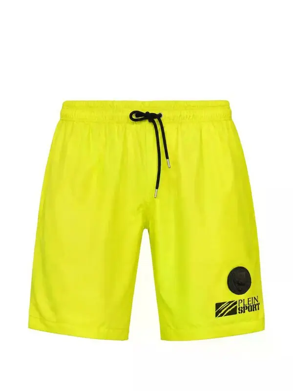 PLEIN SPORT Logo-patch Drawstring Swimming Shorts