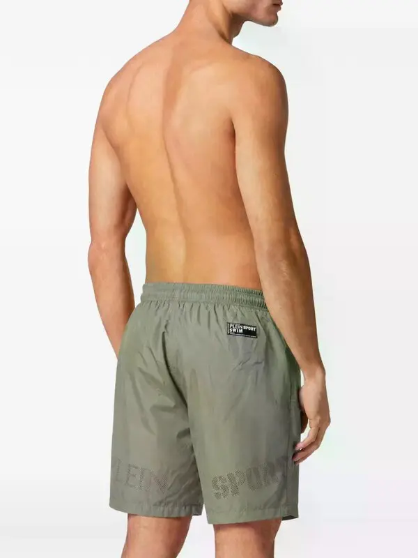 PLEIN SPORT Logo-print Drawstring Swim Shorts
