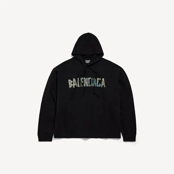 Balenciaga Silver Tape Oversized Hoodie