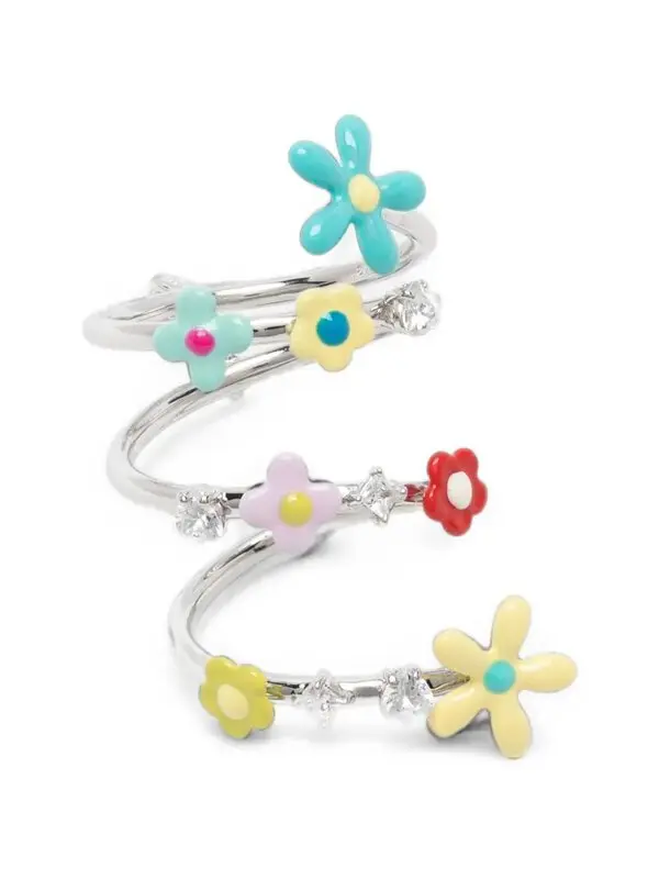 YVMIN Ring Color "flower Gemstone Spiral - Multi