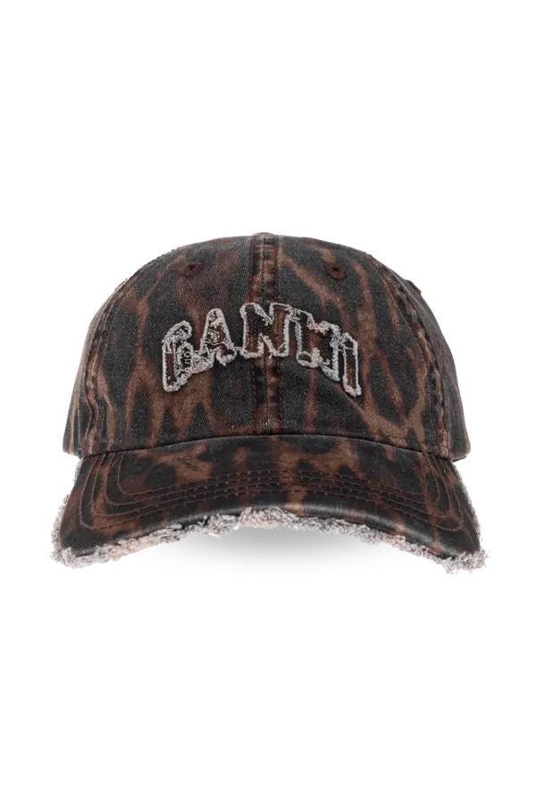 GANNI Baseball Cap - Brown