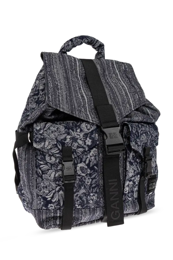 GANNI Floral Motif Backpack