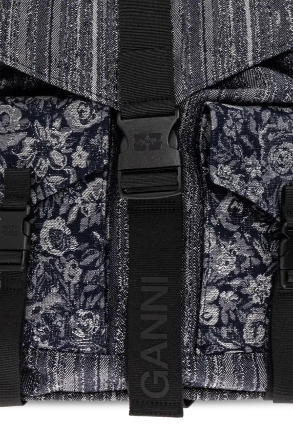 GANNI Floral Motif Backpack