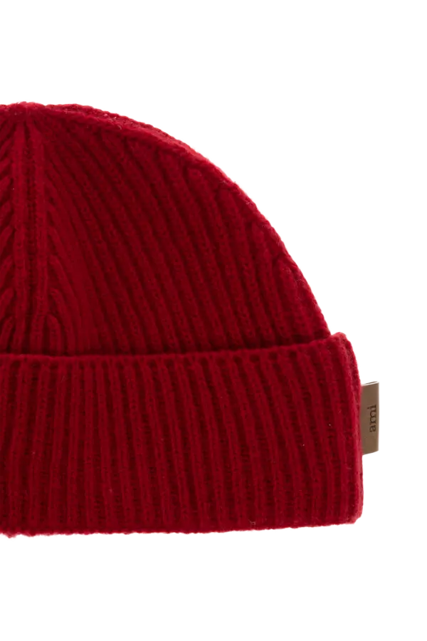 AMI Paris Wool Beanie With Sewn Logo