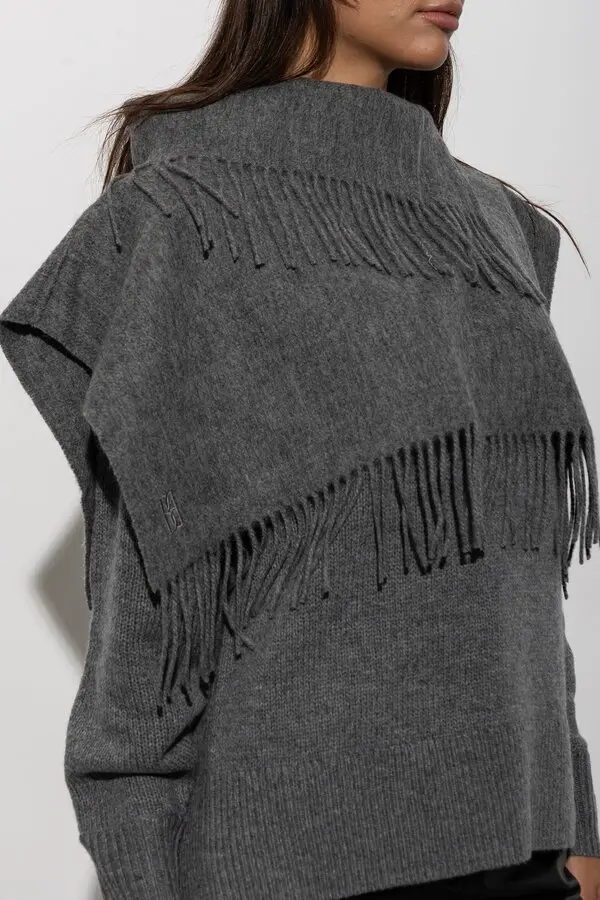 BY MALENE BIRGER Wool Scarf ‘turtla - Grey