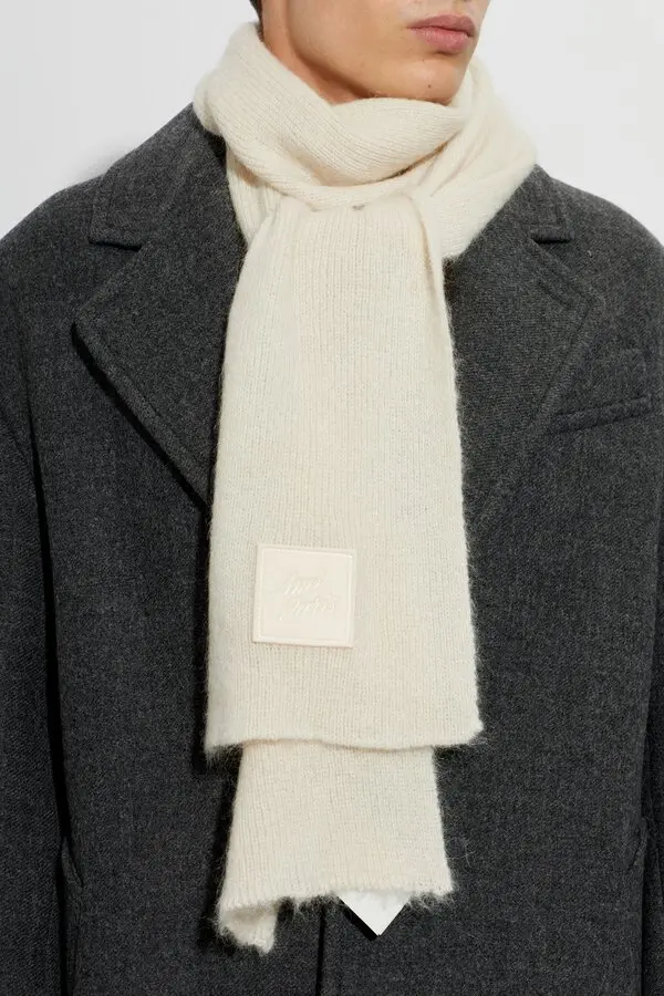 AMI Paris Scarf With Sewn-on Logo