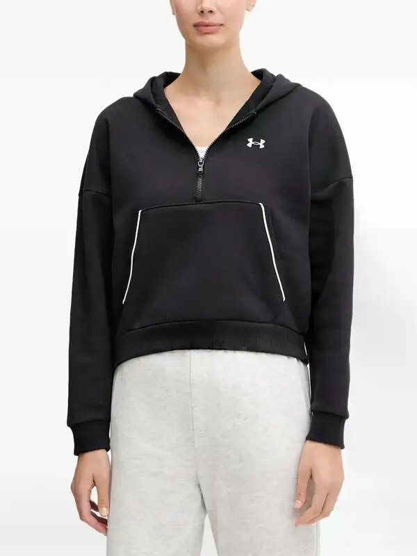 Under Armour Rival Half-zip Logo Hoodie - Black