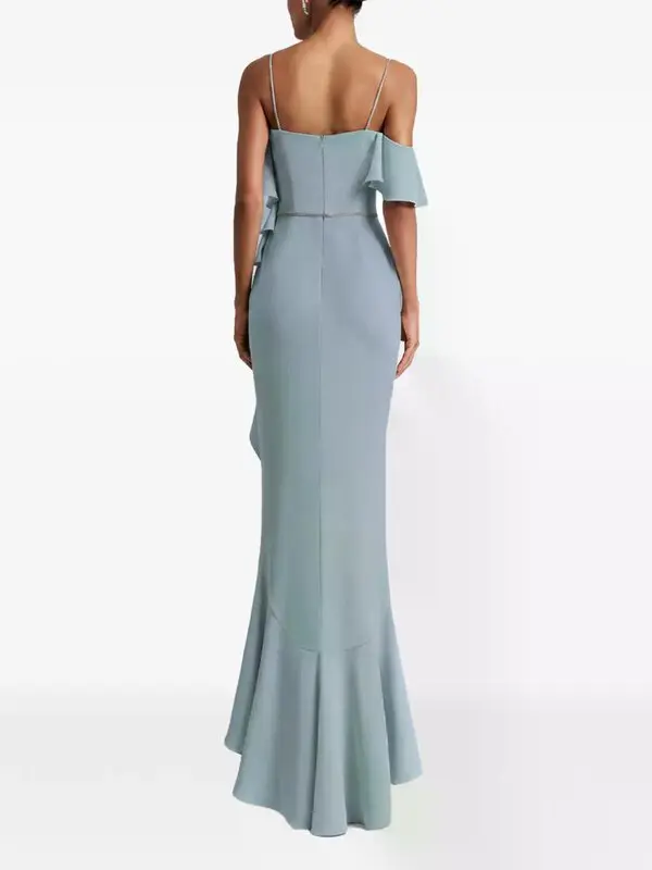 GEMY MAALOUF Ruffled Crystal-embellished Dress