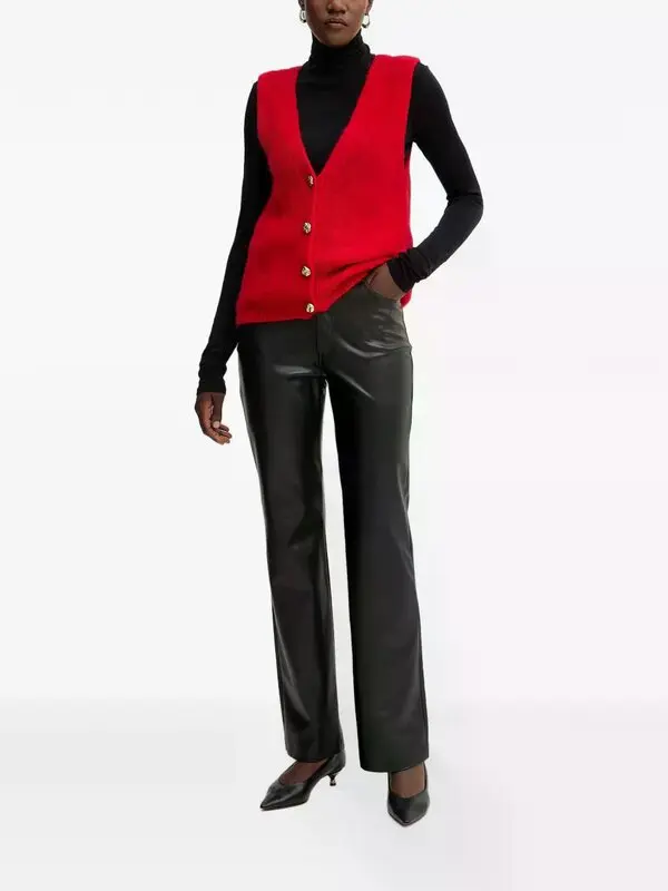 MORGAN Button V-neck Knit Vest