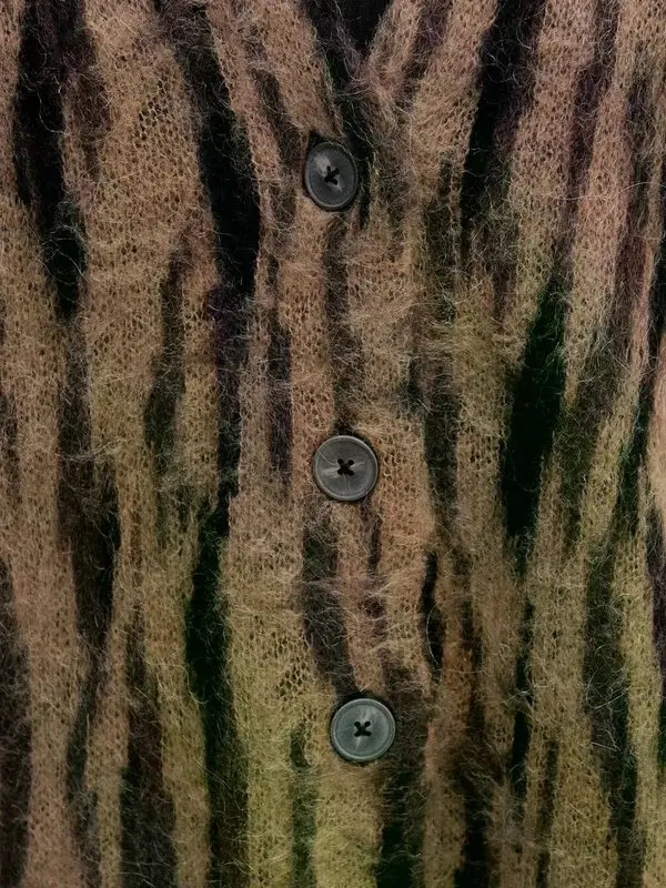 Sisley Tiger Stripe Buttoned Cardigan