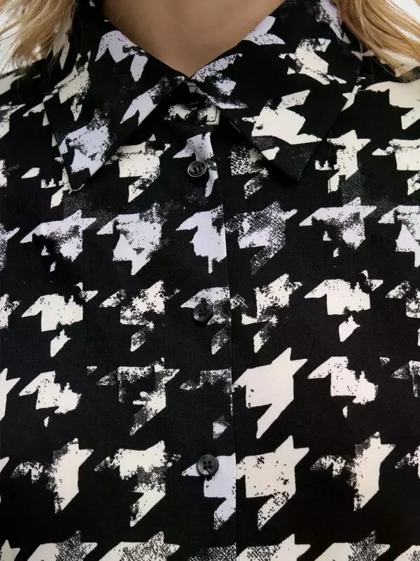 Sisley Houndstooth Buttoned Shirt