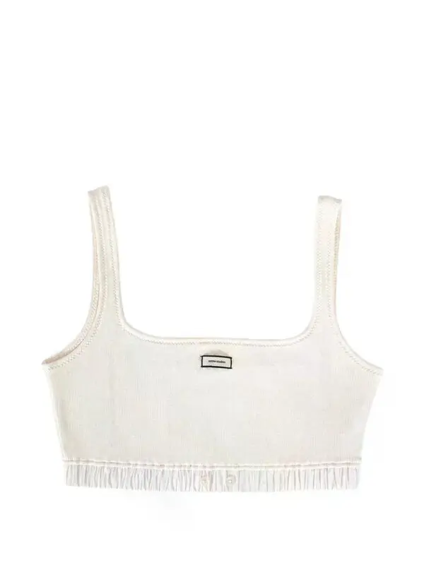 ENTIRE STUDIOS Logo-patch Ribbed Bralette