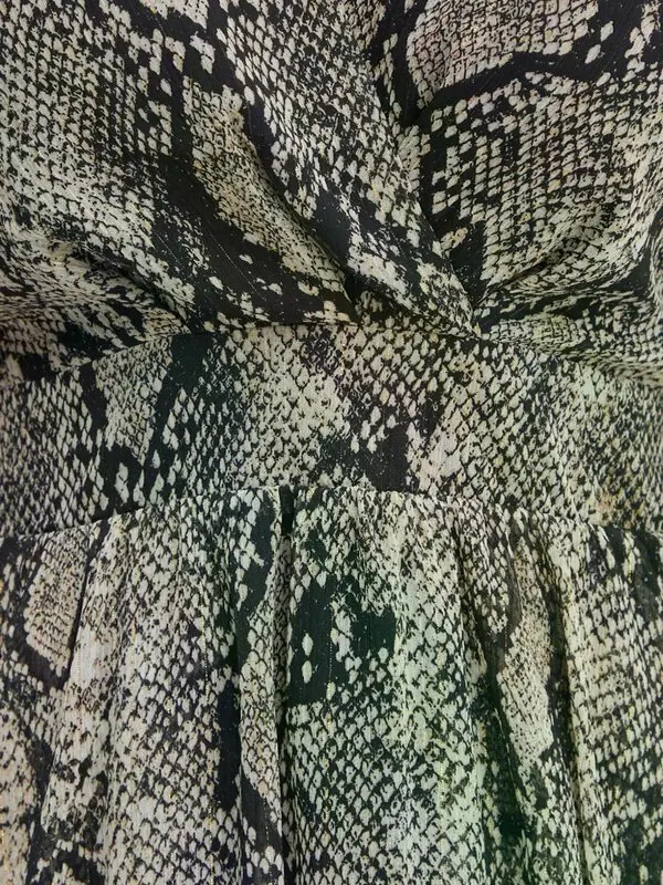 MORGAN Snake-print Wrap-style Mini Dress