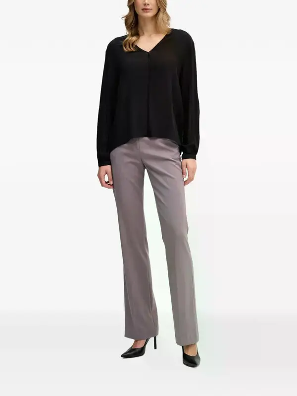 Sisley Long-sleeve V-neck T-blouse