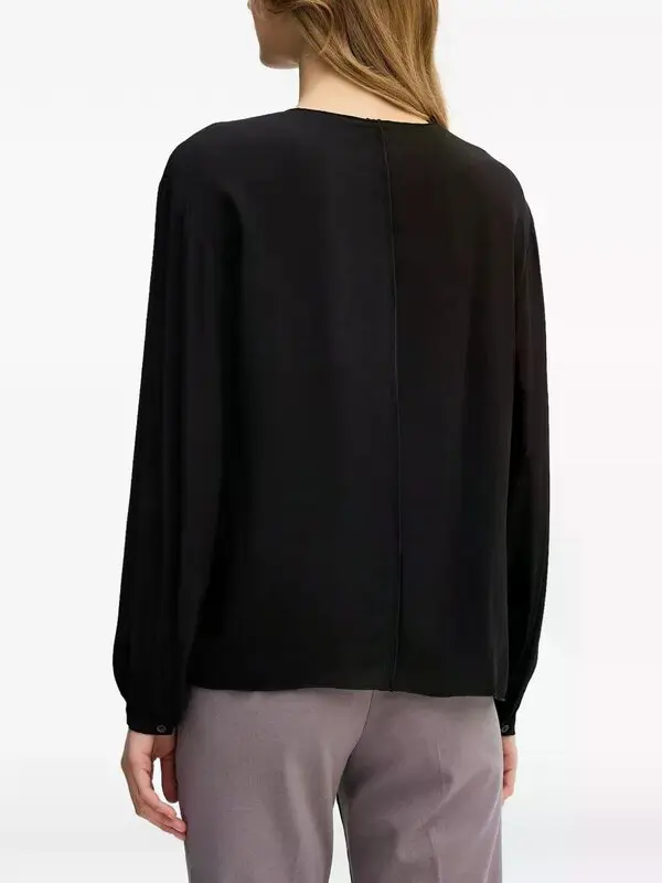 Sisley Long-sleeve V-neck T-blouse