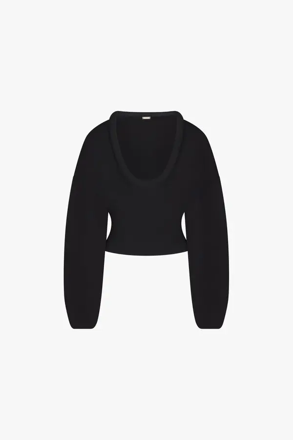 SAME Knit Barrel Sweater - Black