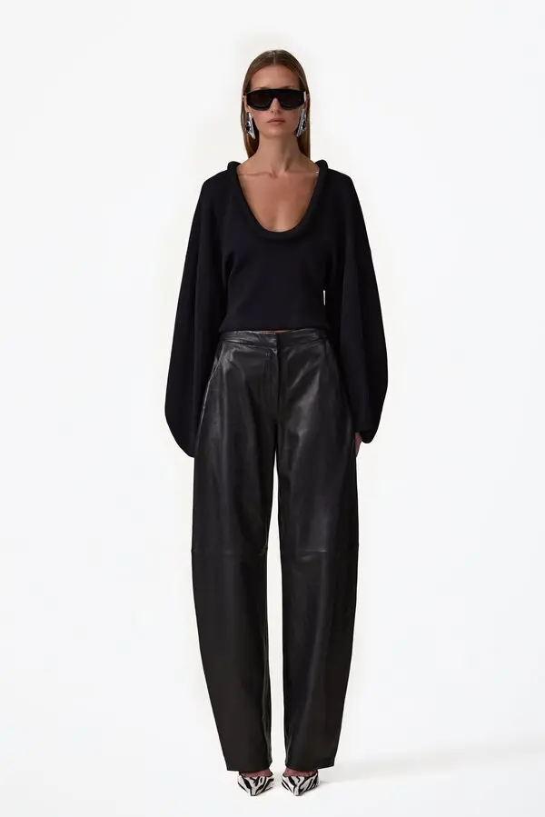 SAME Knit Barrel Sweater - Black