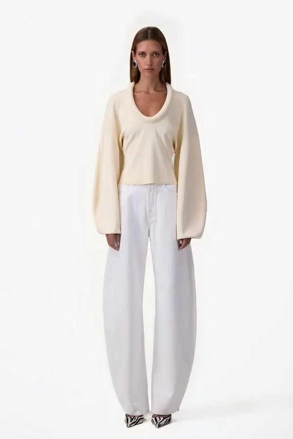 SAME Knit Barrel Sweater - Cream