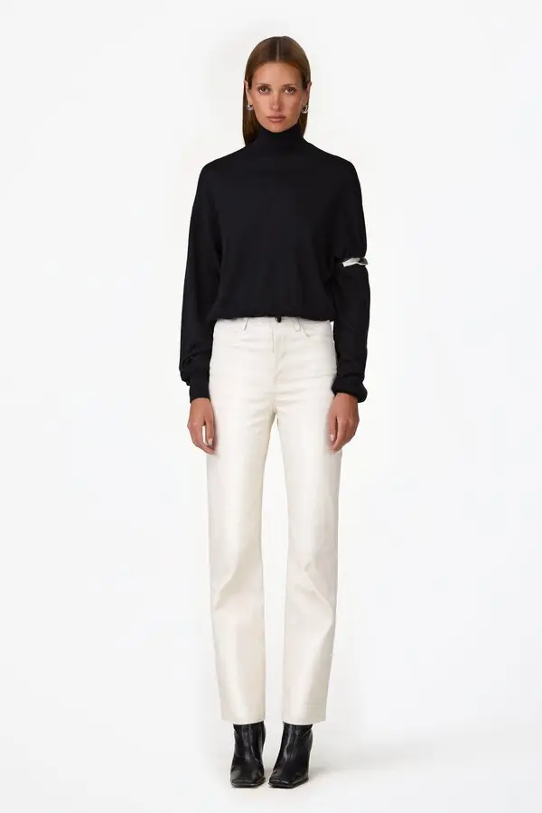 SAME The Perfect Leather Pant - Cream