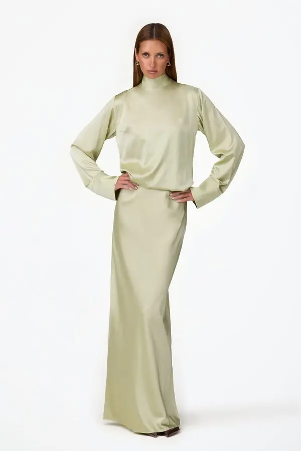 SAME Silk Maxi Skirt