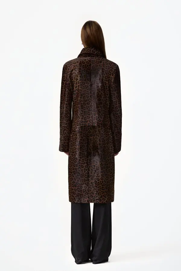 SAME Pony Hair Trench Coat