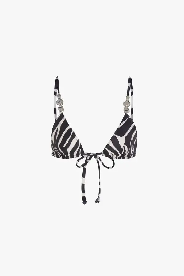 SAME Stone Strap Triangle Top - Zebra